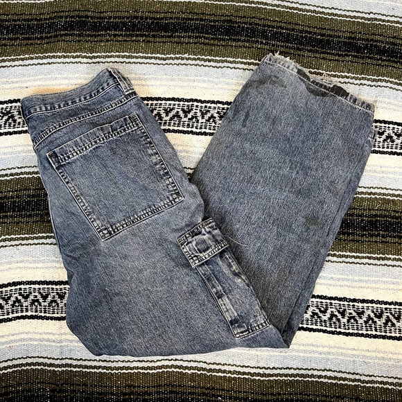Wrangler | Jeans | Wrangler Dark Wash Paint Splattered Cargo Jeans ...
